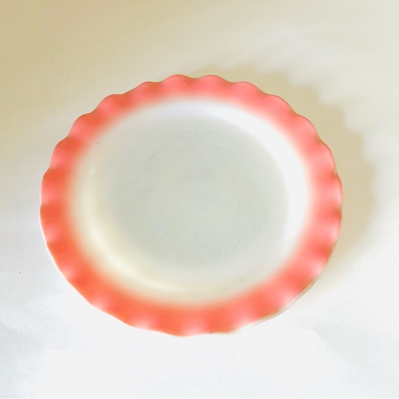 Hazel-Atlas | Dining | Vintage Hazel Atlas Crinoline Pink Ripple Plate ...